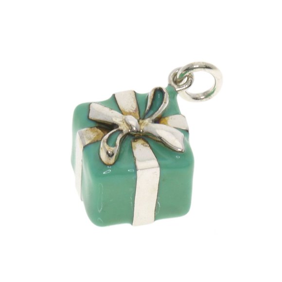 Tiffany & Co. | Jewelry | Tiffany Box Enamel Pendant Top Silver Womens ...